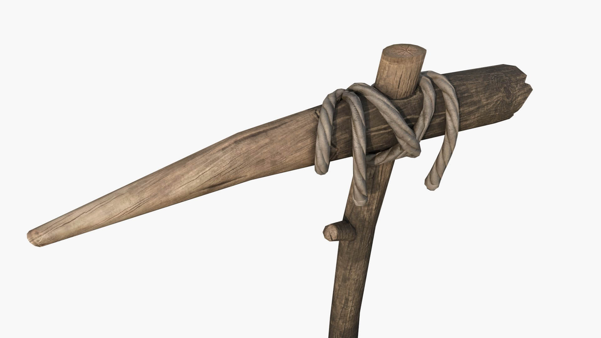 Wooden Pickaxe - 3D Model by Dereza