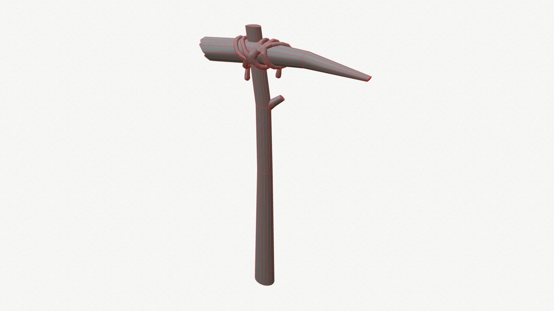 Wooden Pickaxe - 3D Model by Dereza