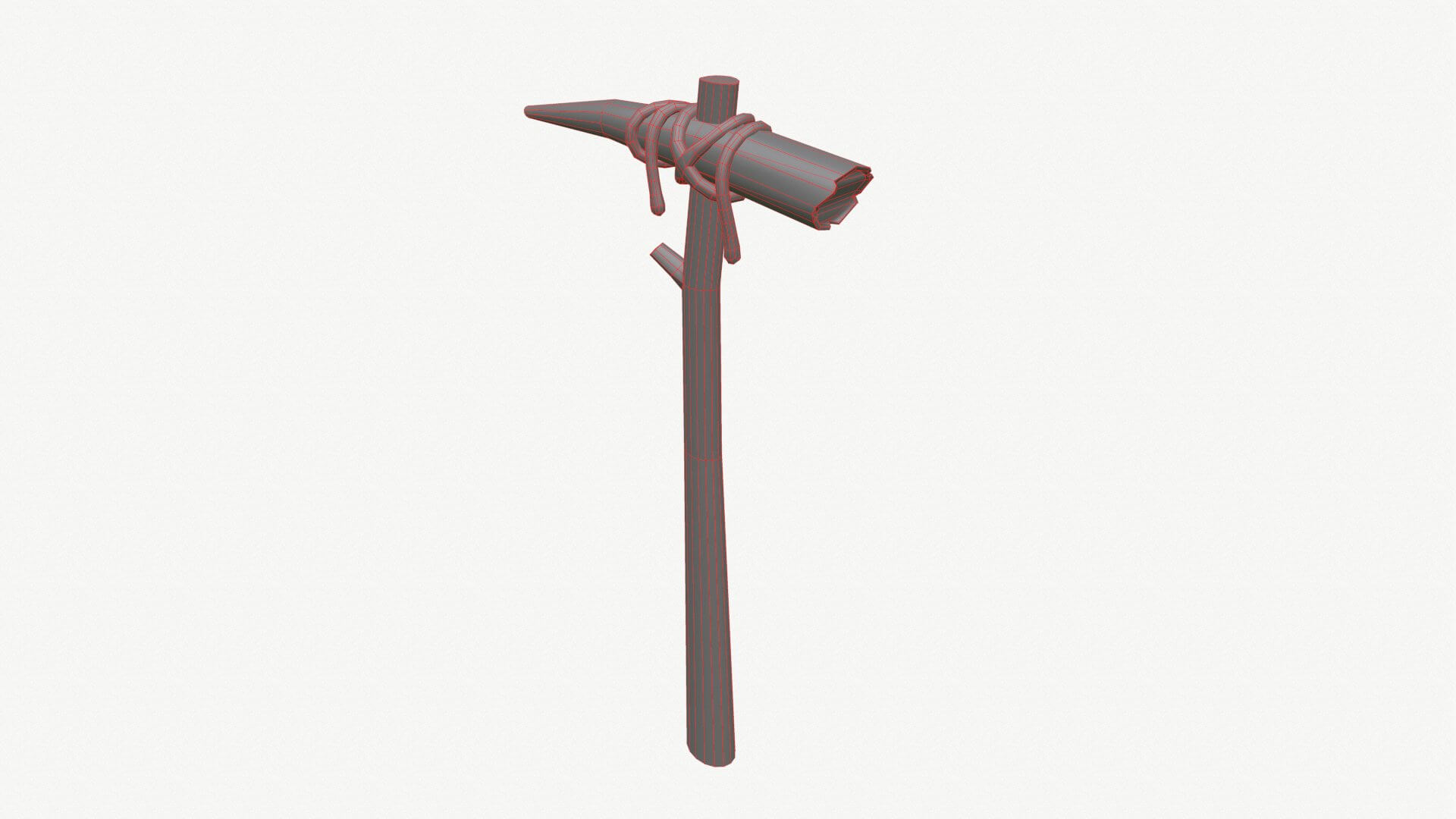 Wooden Pickaxe - 3D Model by Dereza