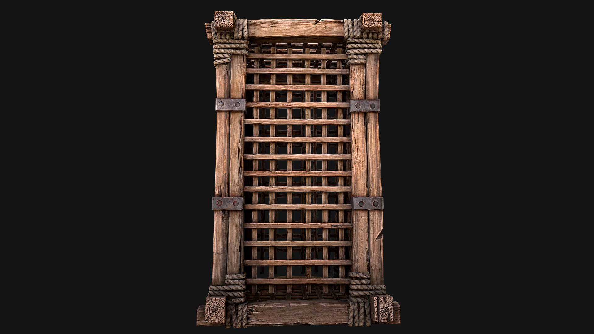 Wooden Prison Cage - 3D Model by Dereza