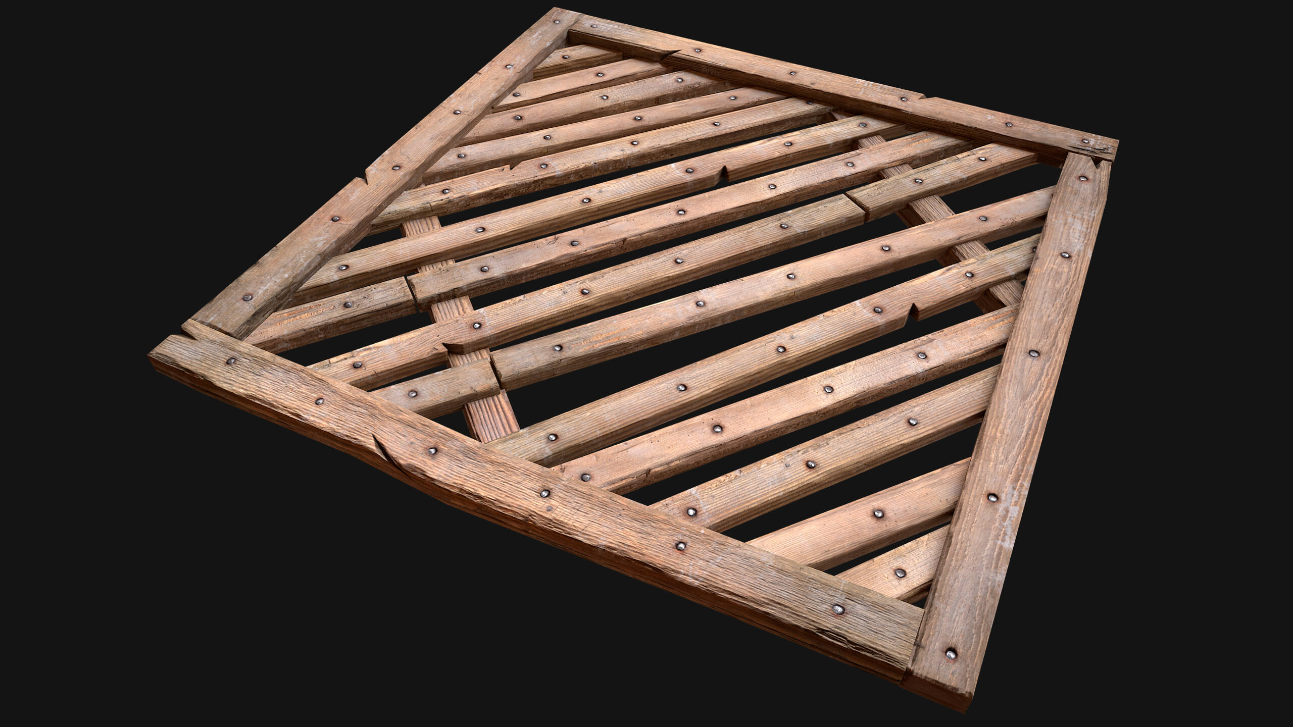 Medieval Wooden Floor Ceiling - 3D Model by Dereza
