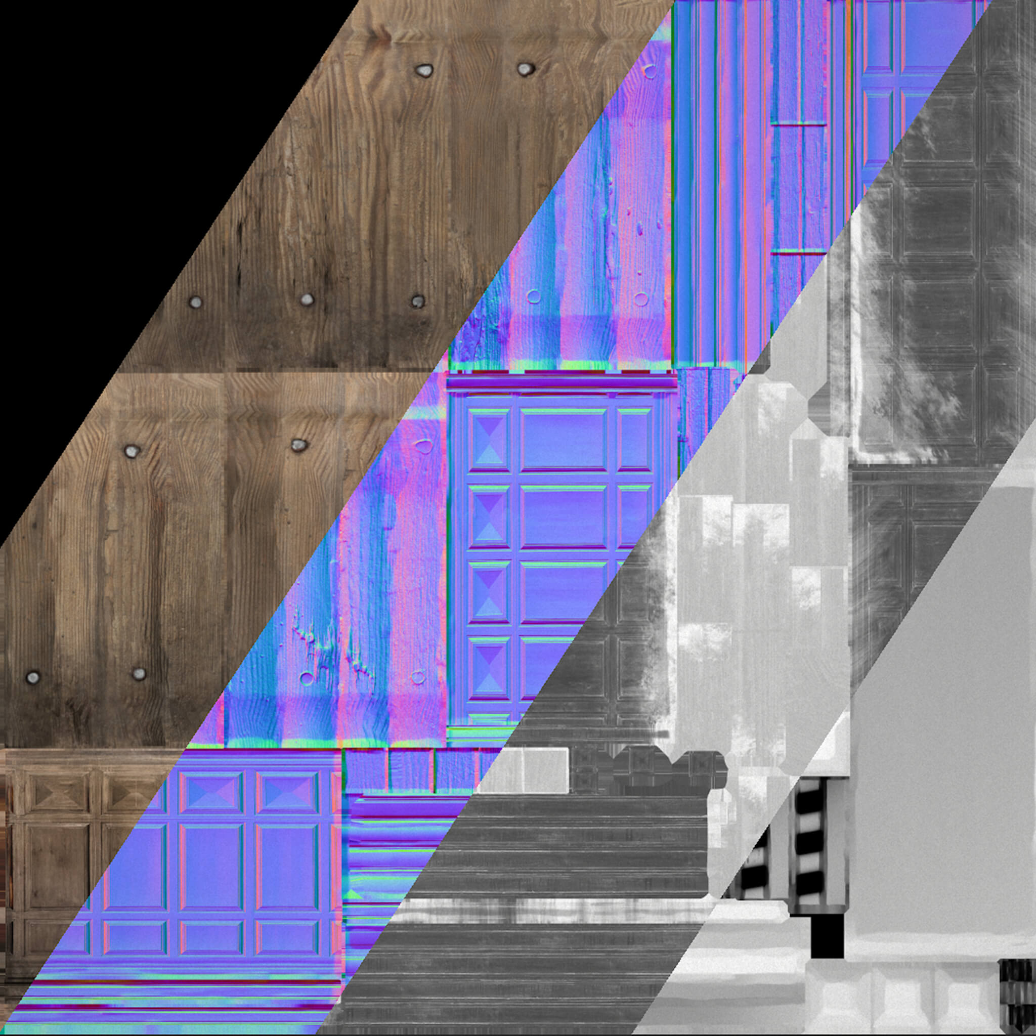 Wooden Stairs Medieval - 3D Model by Dereza