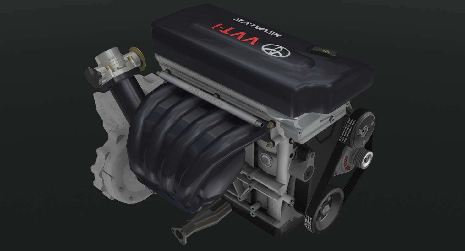Toyota 2AZ-FE 2.4L Engine 3D Model by Dersin Studio