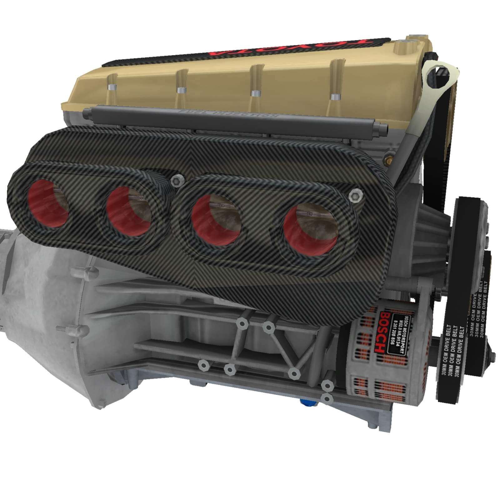 Toyota 4A-GE Formula Atlantic 1.6L Engine 3D Model by Dersin Studio