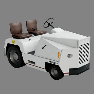 Airport Baggage Tractor - 3D Model by Desertsage