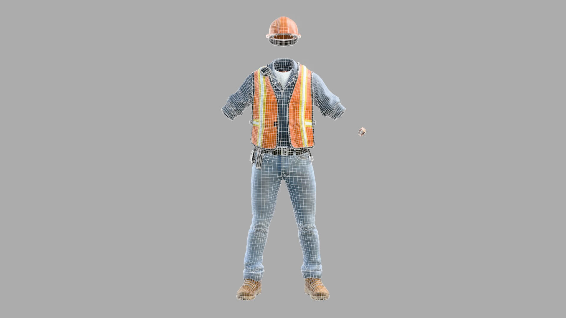 Construction Foreman Outfit - 3D Model by Desertsage