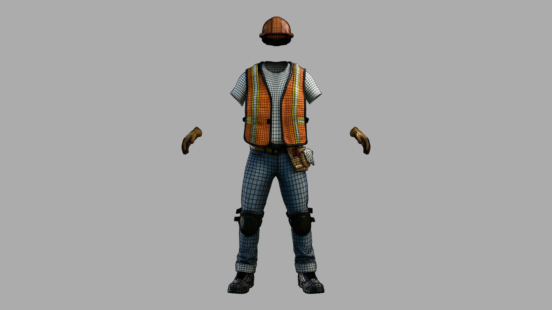 Construction Worker Outfit 1 - 3D Model by Desertsage