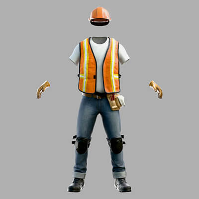 Construction Worker Outfit 1 - 3D Model by Desertsage