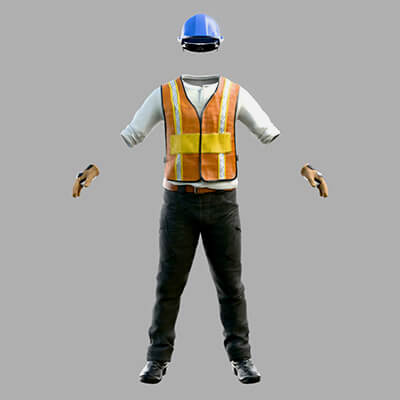 Construction Worker Outfit 2 - 3D Model by Desertsage