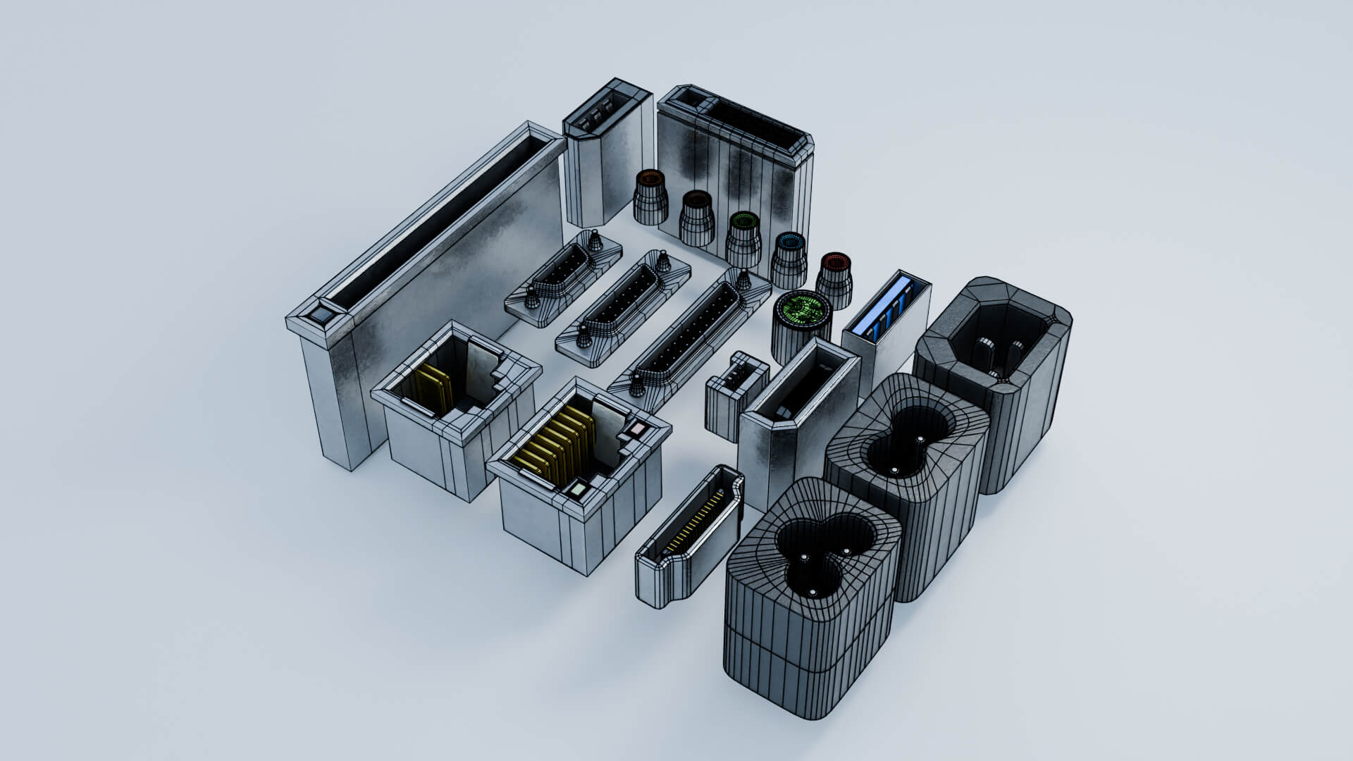 Electronic Ports - 3D Model by Desertsage