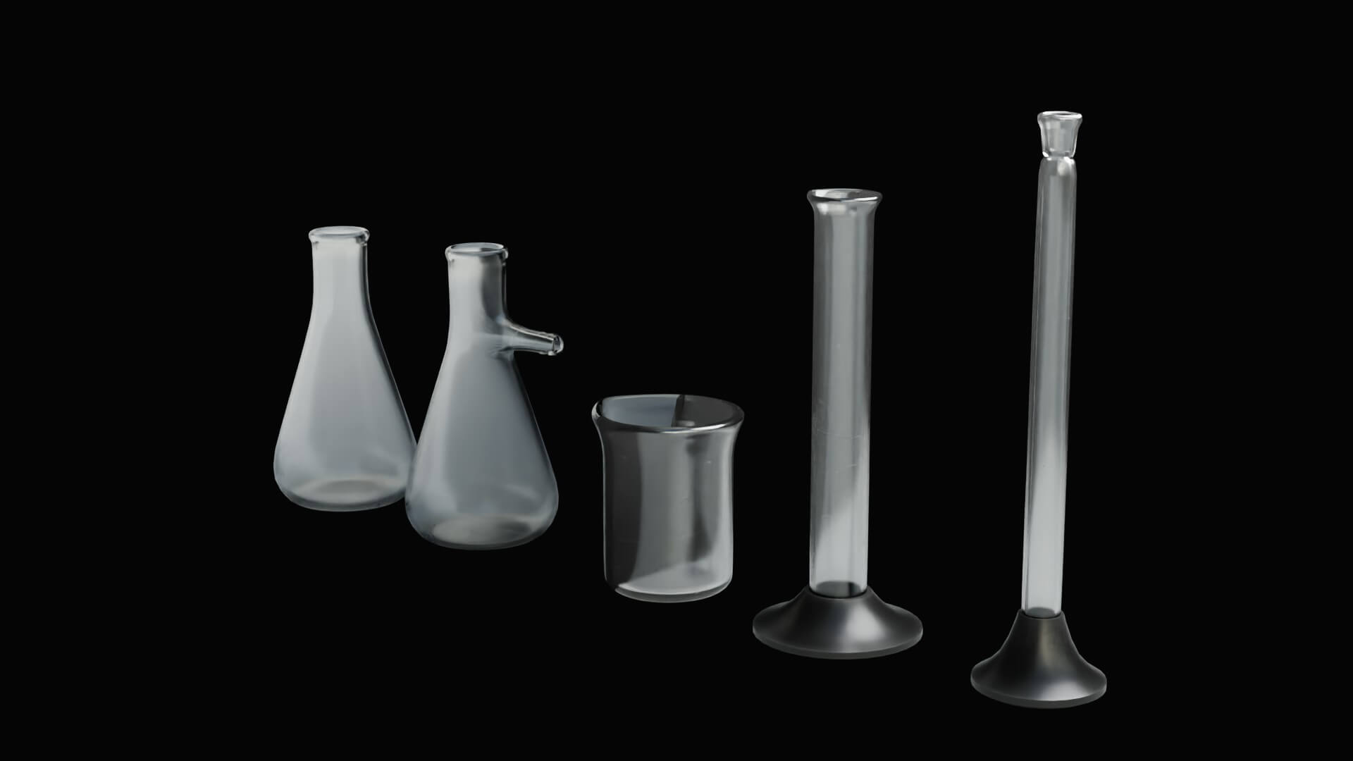 Laboratory Beakers - 3D Model by Desertsage