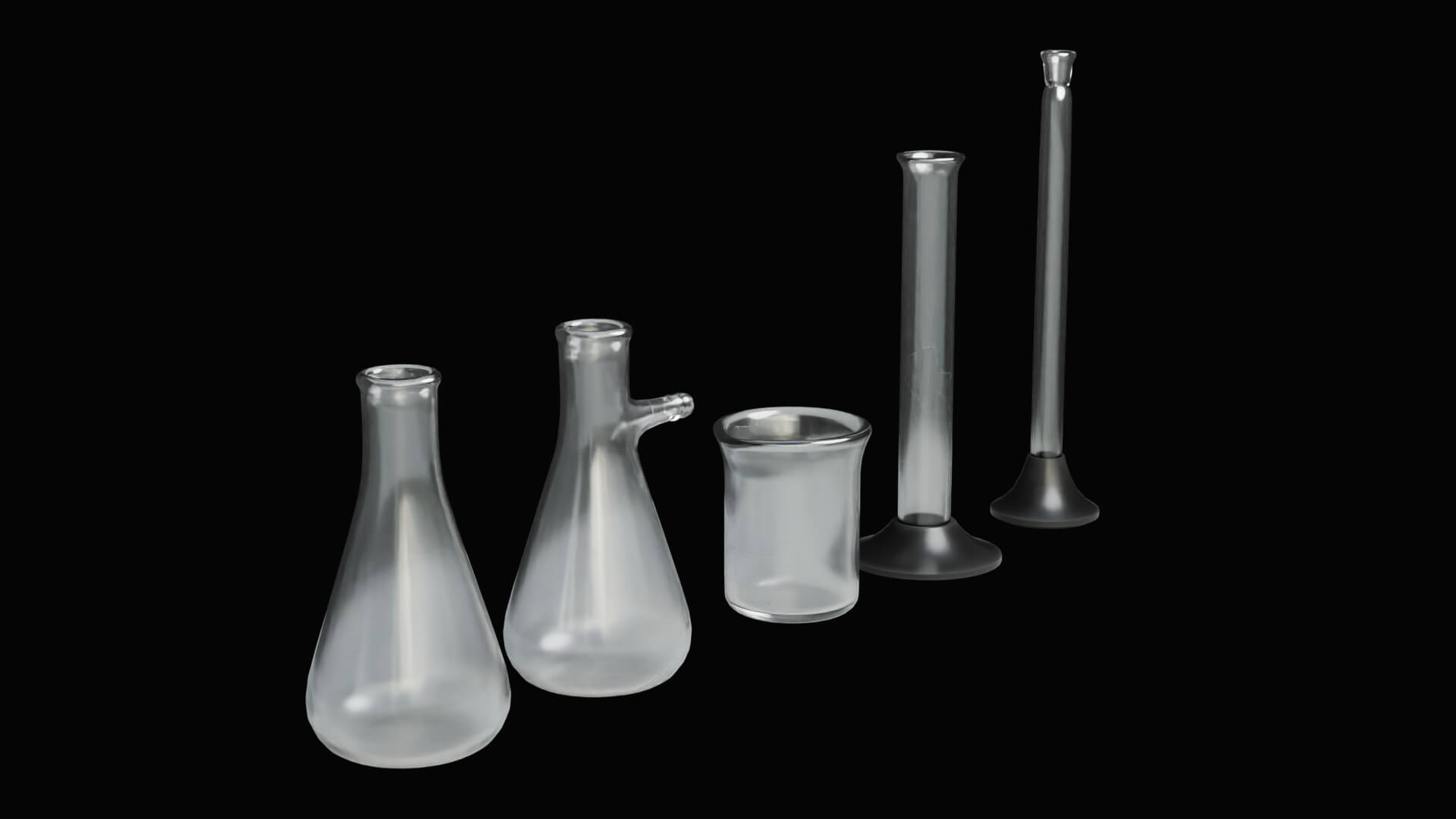 Laboratory Beakers - 3D Model by Desertsage