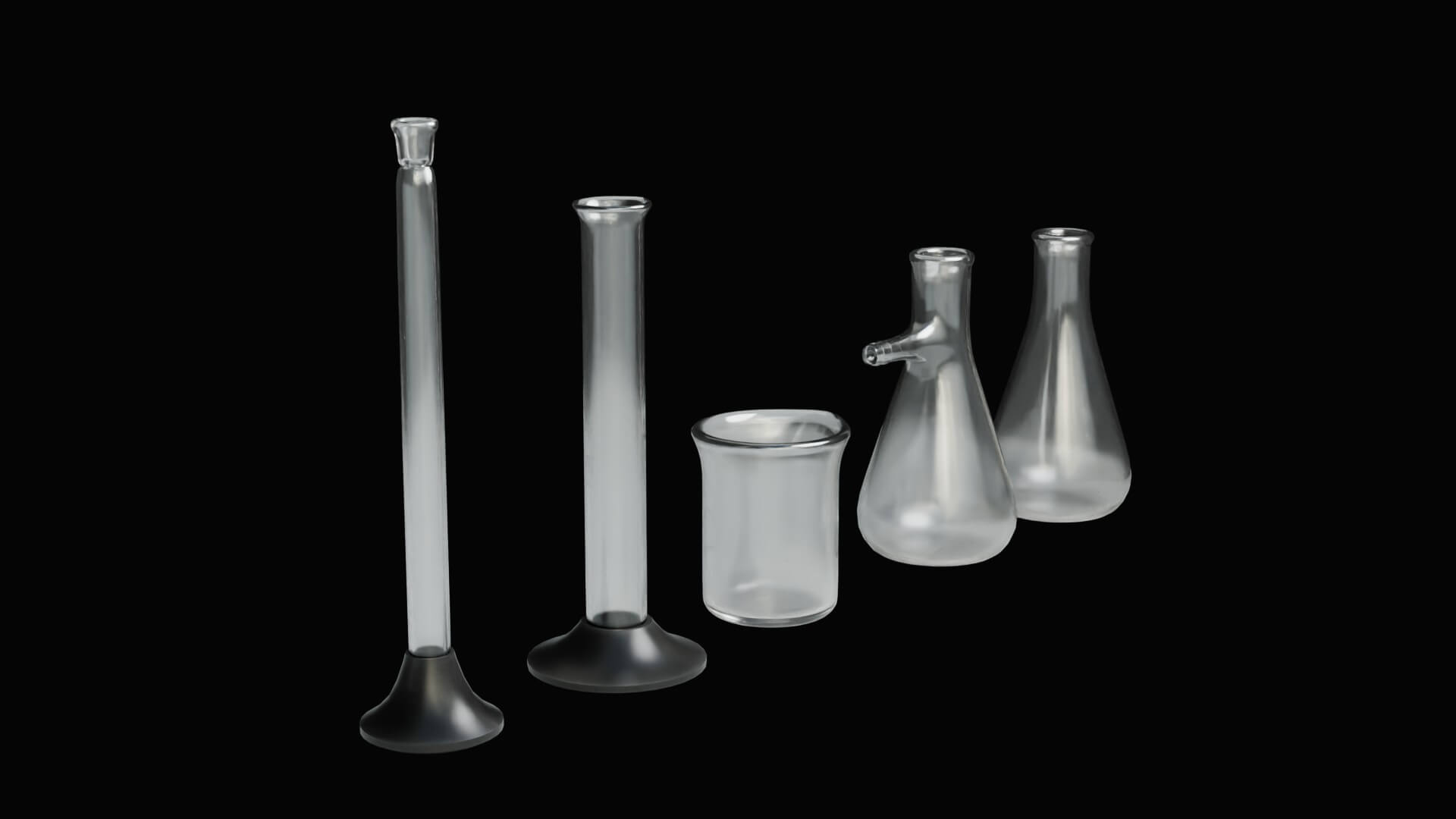 Laboratory Beakers - 3D Model by Desertsage