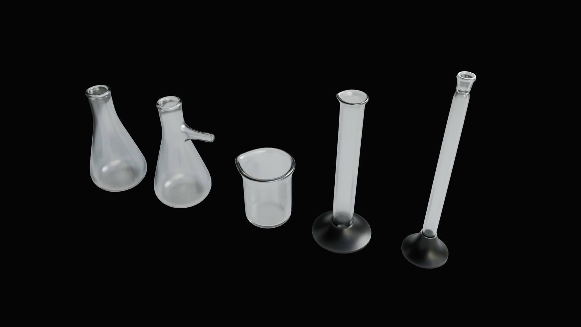 Laboratory Beakers - 3D Model by Desertsage