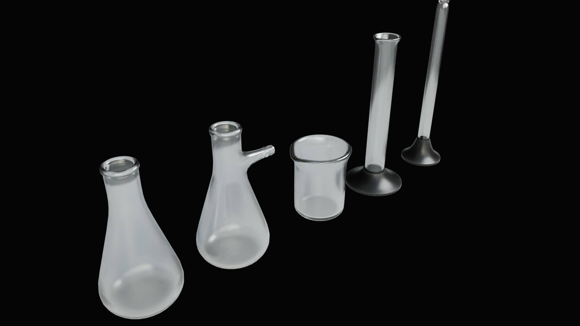 Laboratory Beakers - 3D Model by Desertsage
