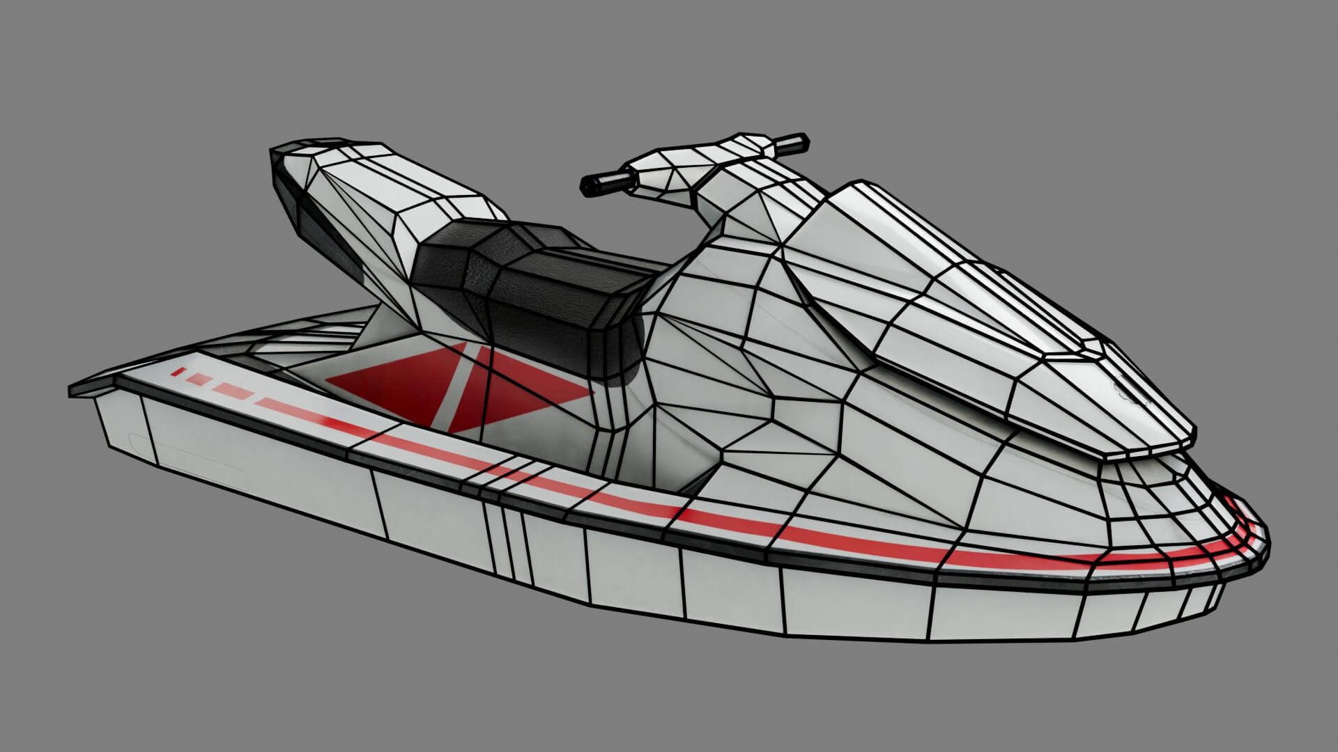 Low Poly Jetski - 3D Model by Desertsage
