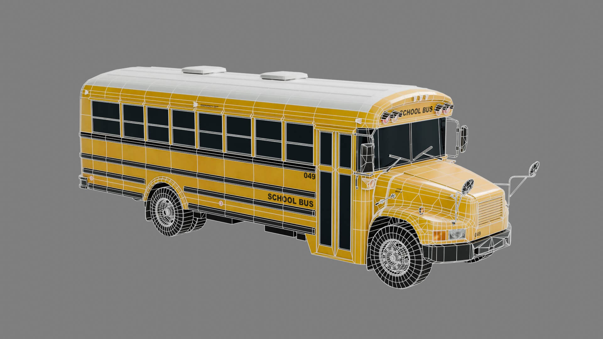 Low Poly School Bus - 3D Model by Desertsage