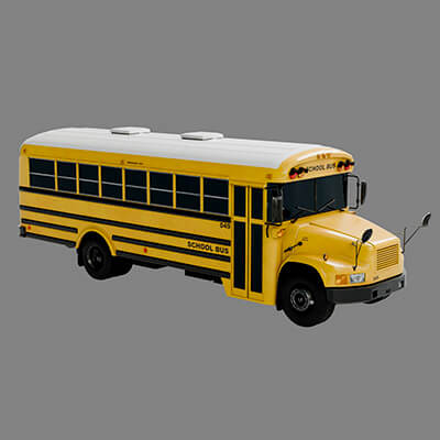 Low Poly School Bus - 3D Model by Desertsage