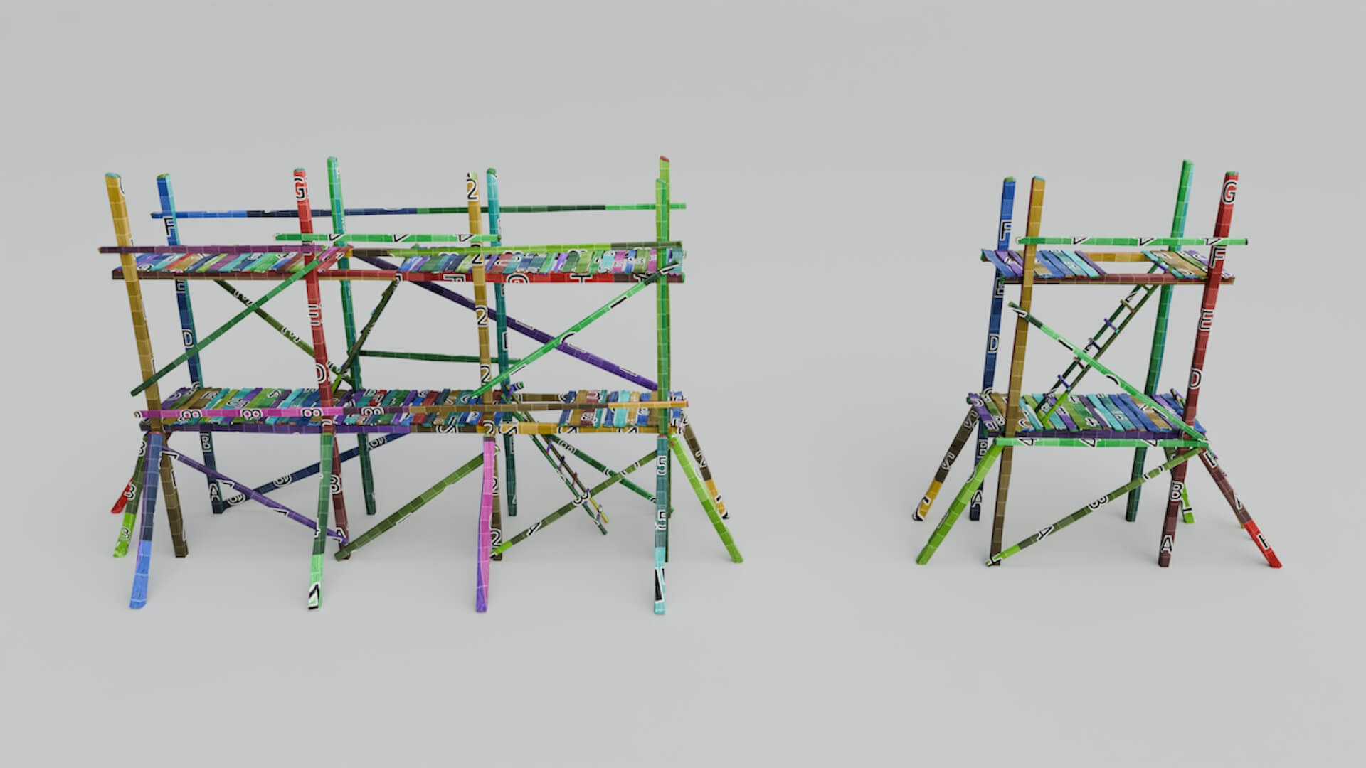 Medieval Wooden Scaffolding - 3D Model by Desertsage