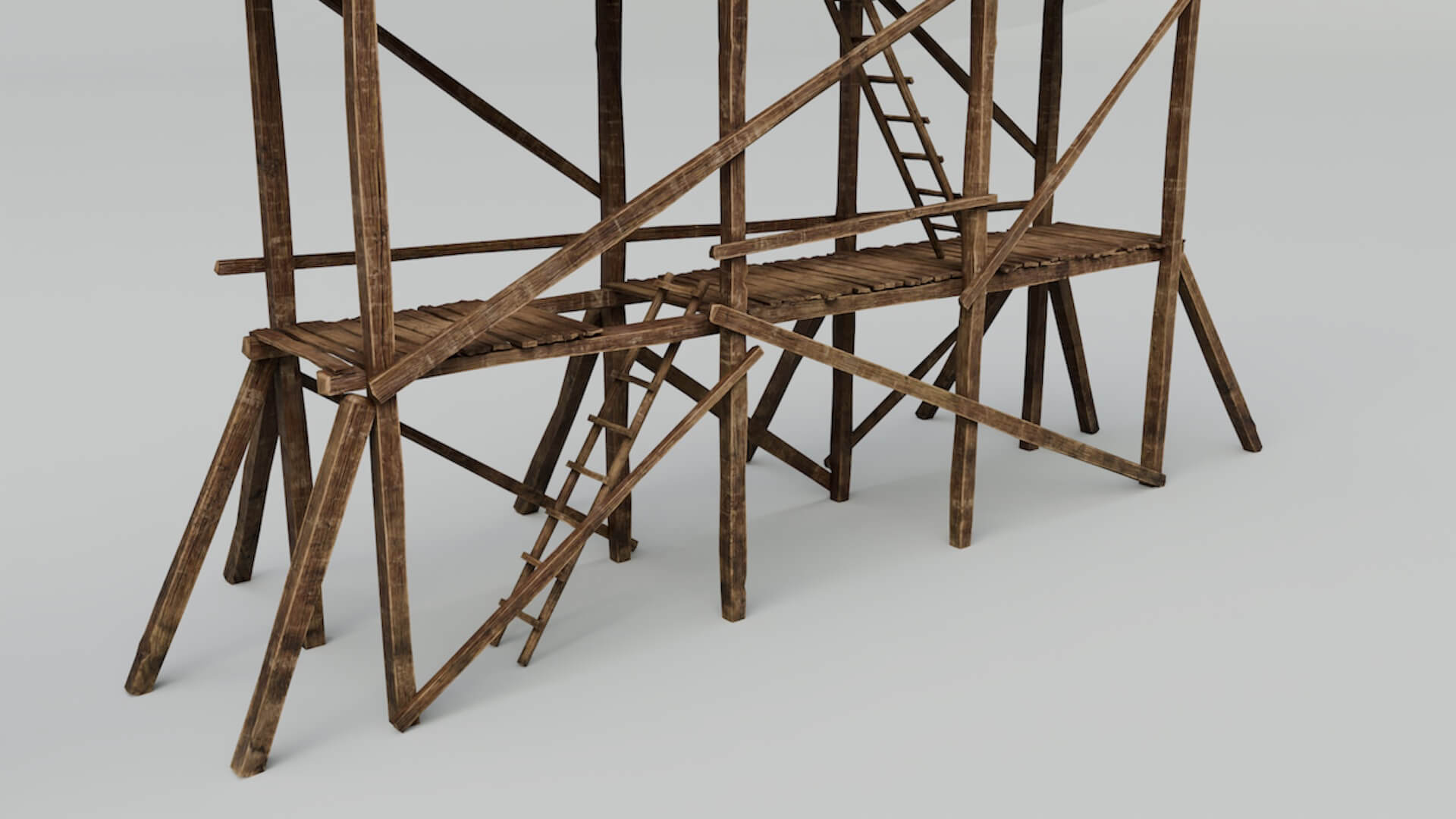 Medieval Wooden Scaffolding - 3D Model by Desertsage