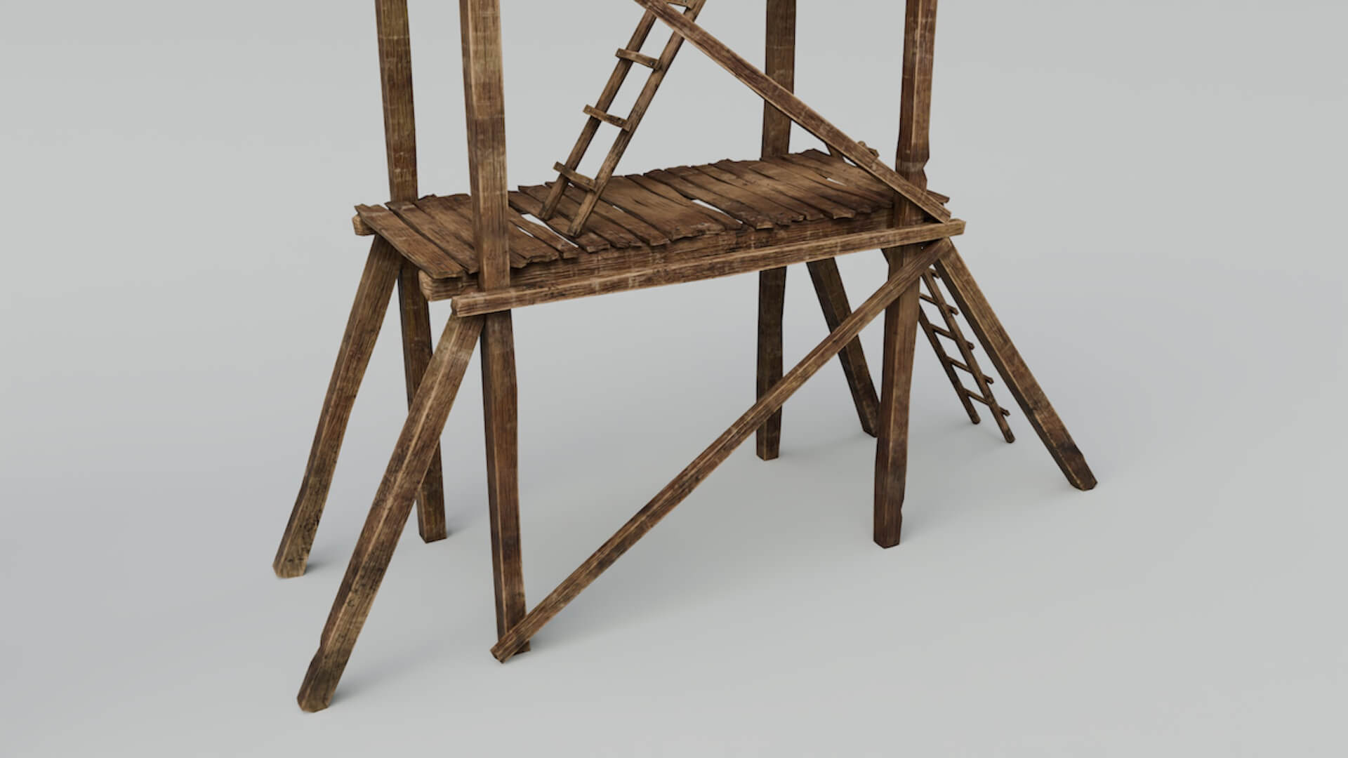Medieval Wooden Scaffolding - 3D Model by Desertsage