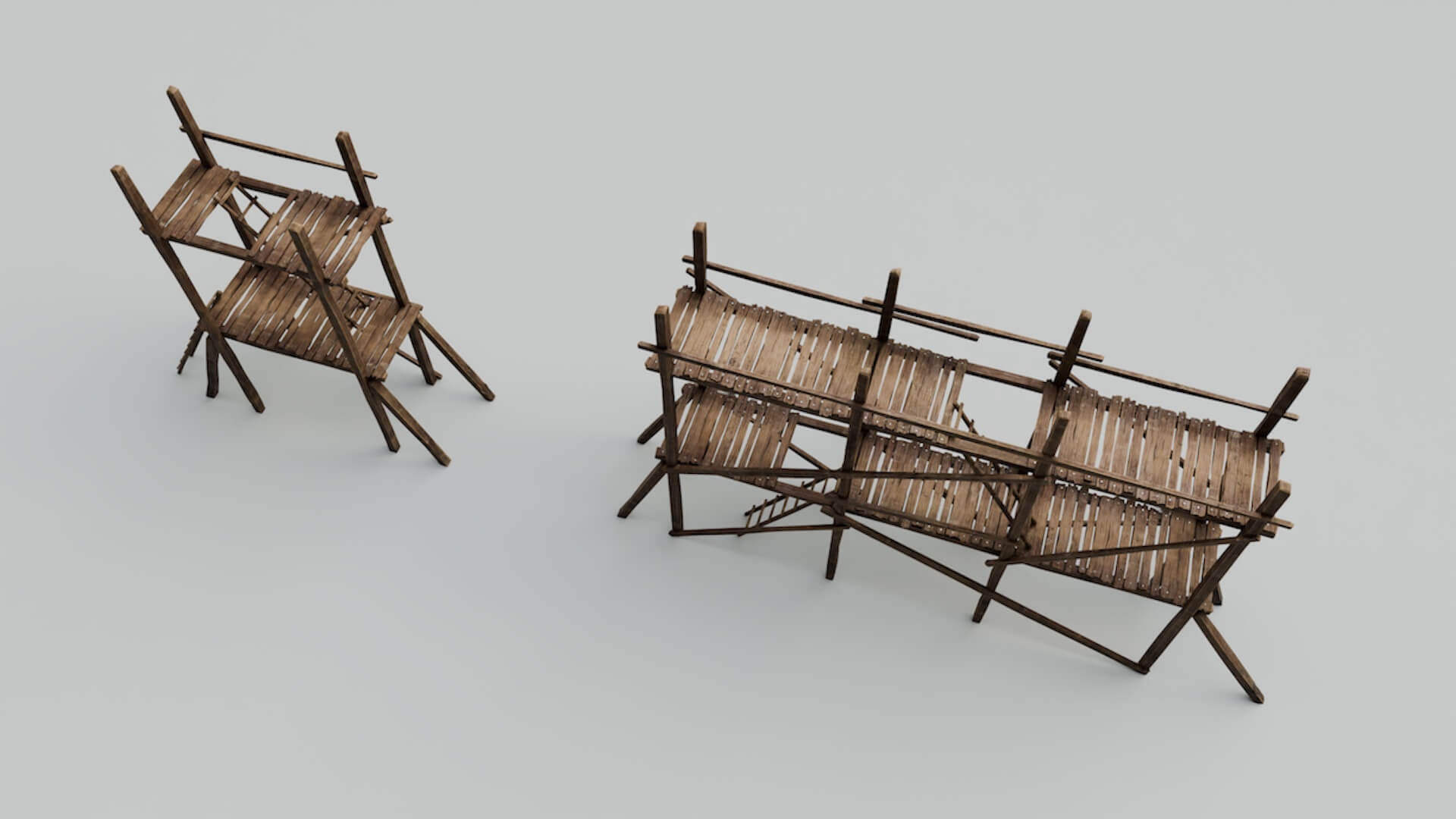 Medieval Wooden Scaffolding - 3D Model by Desertsage