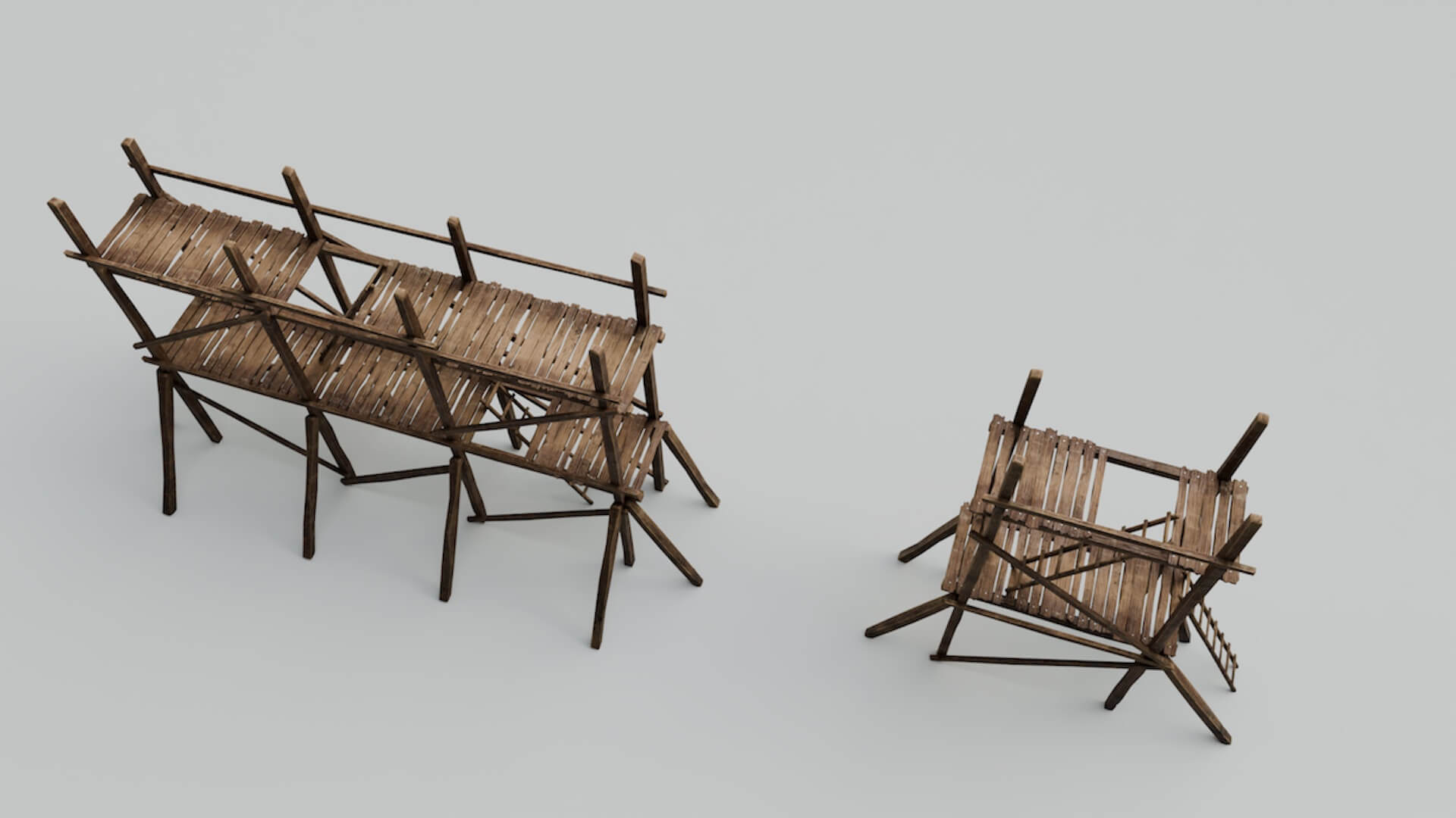 Medieval Wooden Scaffolding - 3D Model by Desertsage