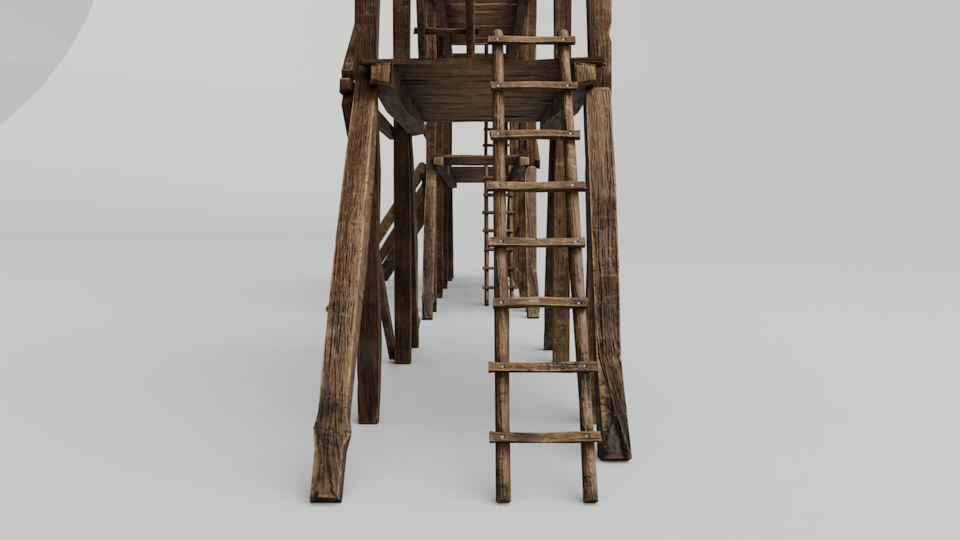 Medieval Wooden Scaffolding - 3D Model by Desertsage