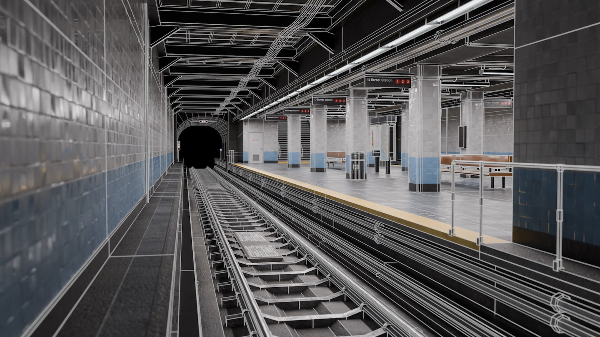 NYC Subway Station - 3D Model by Desertsage