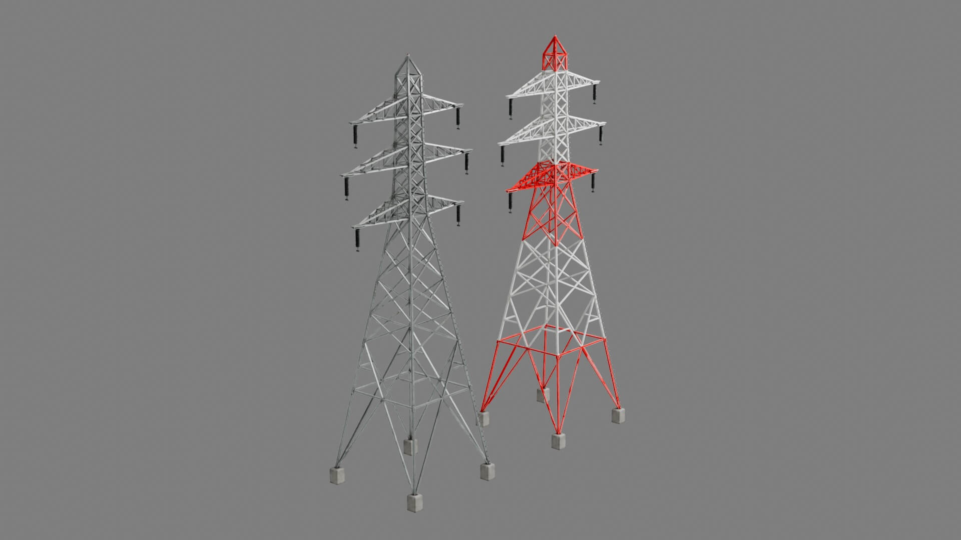 Overhead Powerline - 3D Model by Desertsage