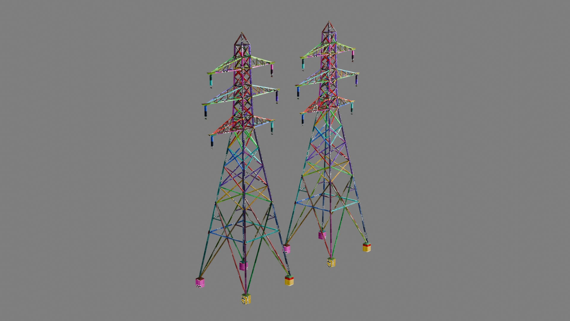 Overhead Powerline - 3D Model by Desertsage