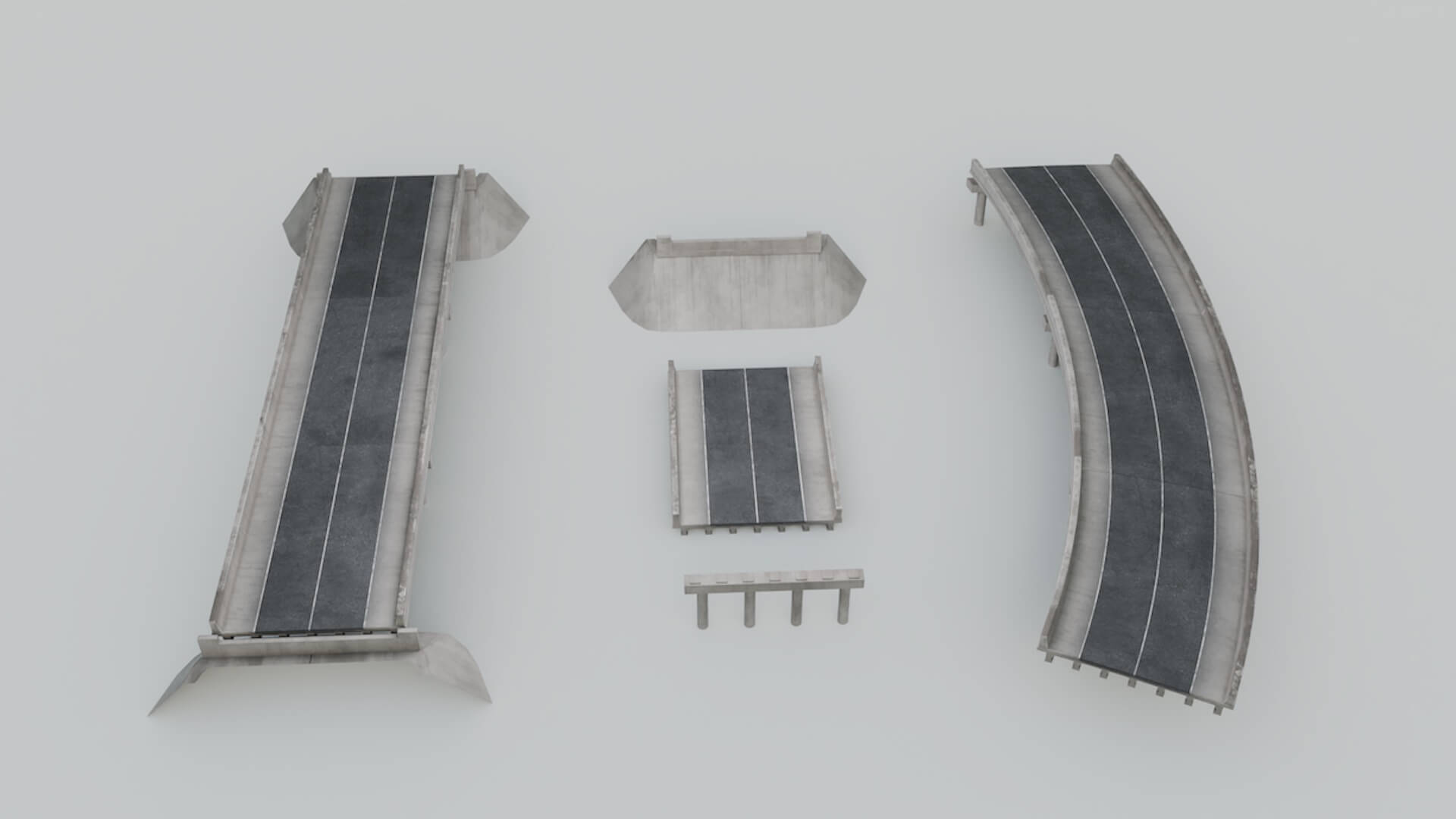 Overpass Bridge - 3D Model by Desertsage