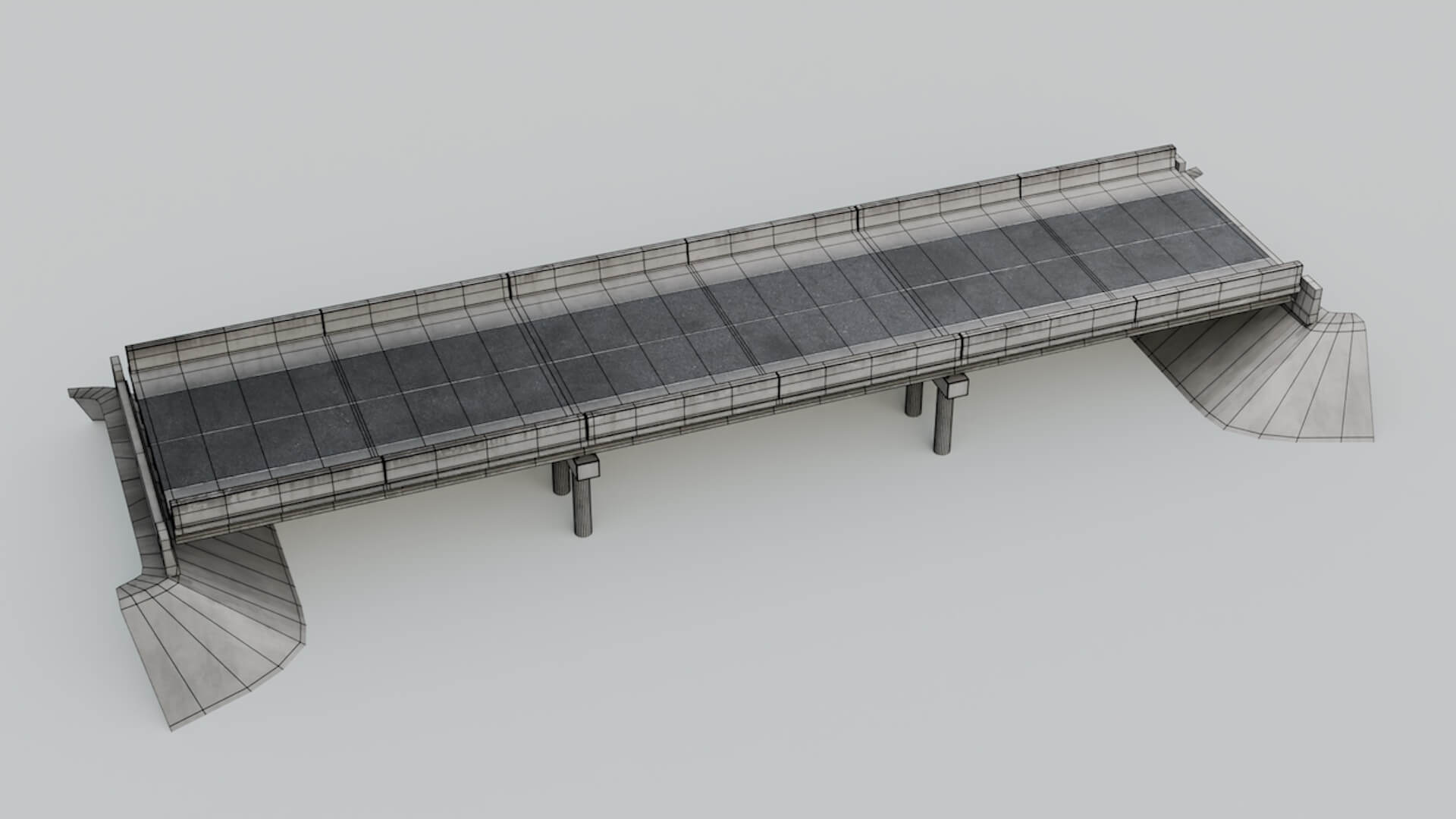 Overpass Bridge - 3D Model by Desertsage