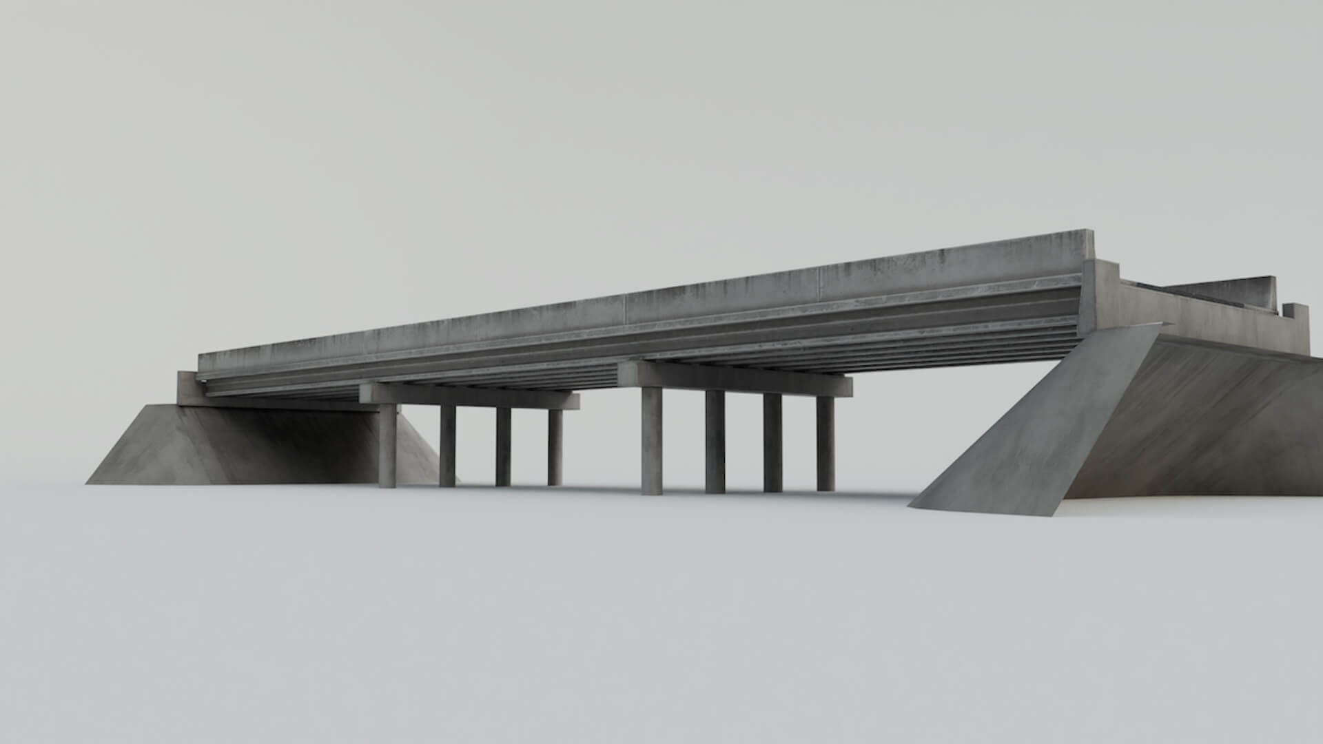 Overpass Bridge - 3D Model by Desertsage