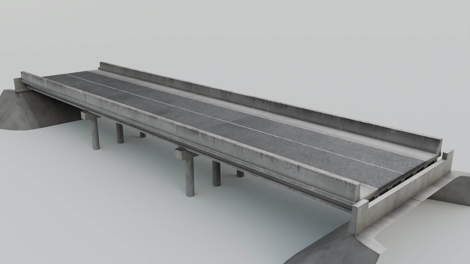 Overpass Bridge - 3D Model by Desertsage