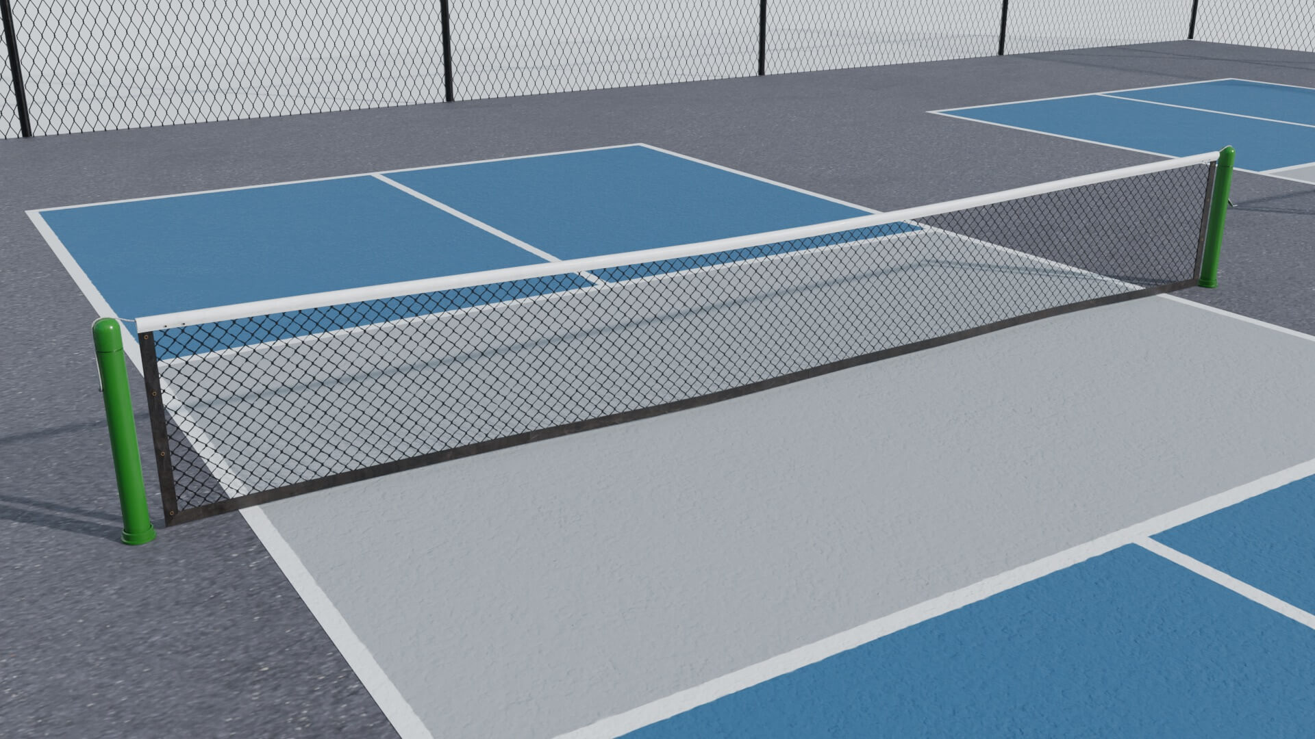 Pickleball Court - 3D Model by Desertsage