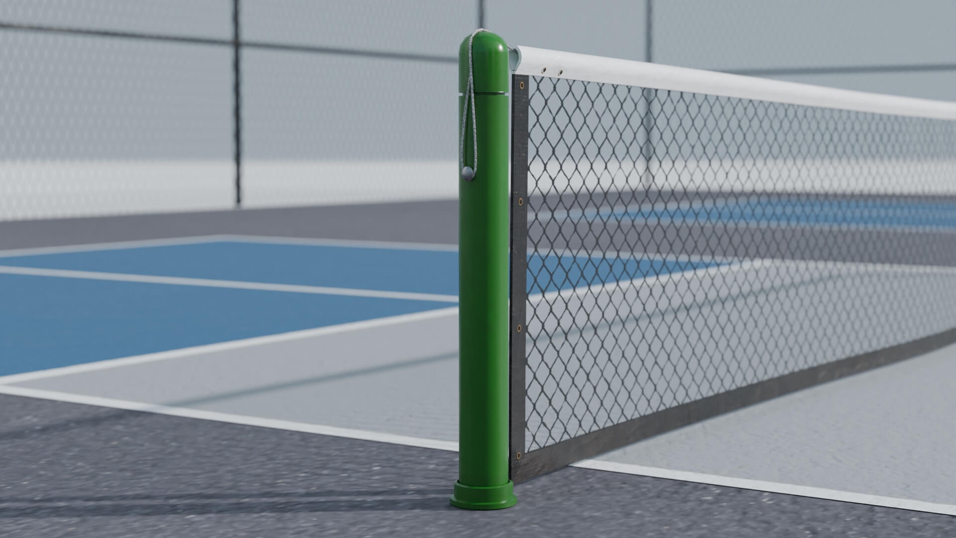Pickleball Court - 3D Model by Desertsage
