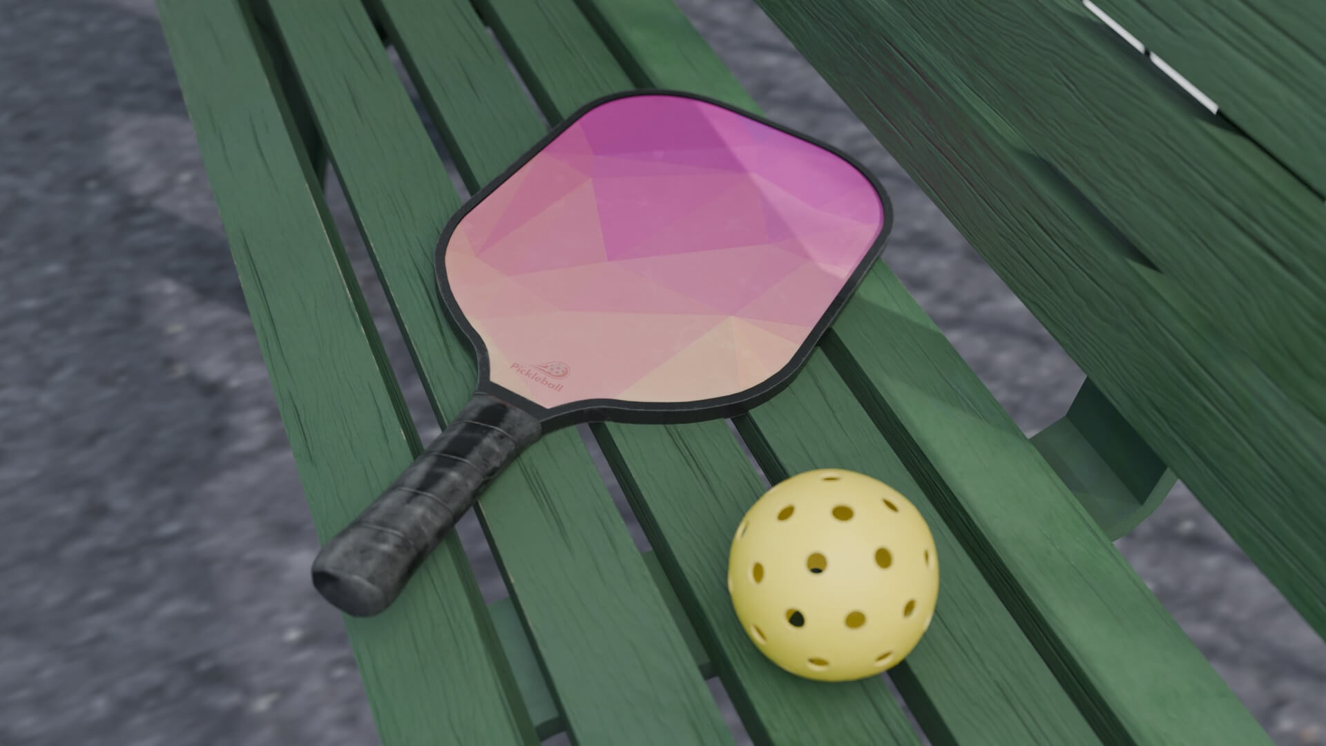 Pickleball Court - 3D Model by Desertsage