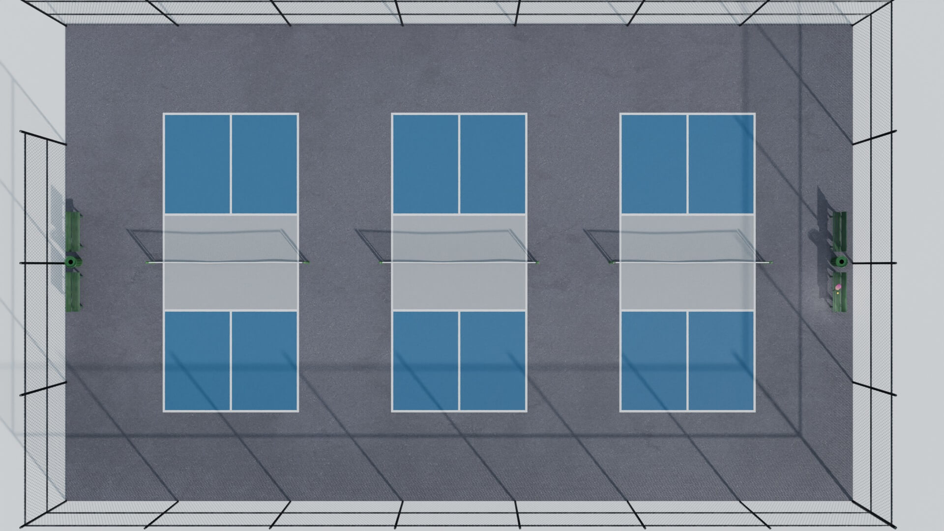Pickleball Court - 3D Model by Desertsage