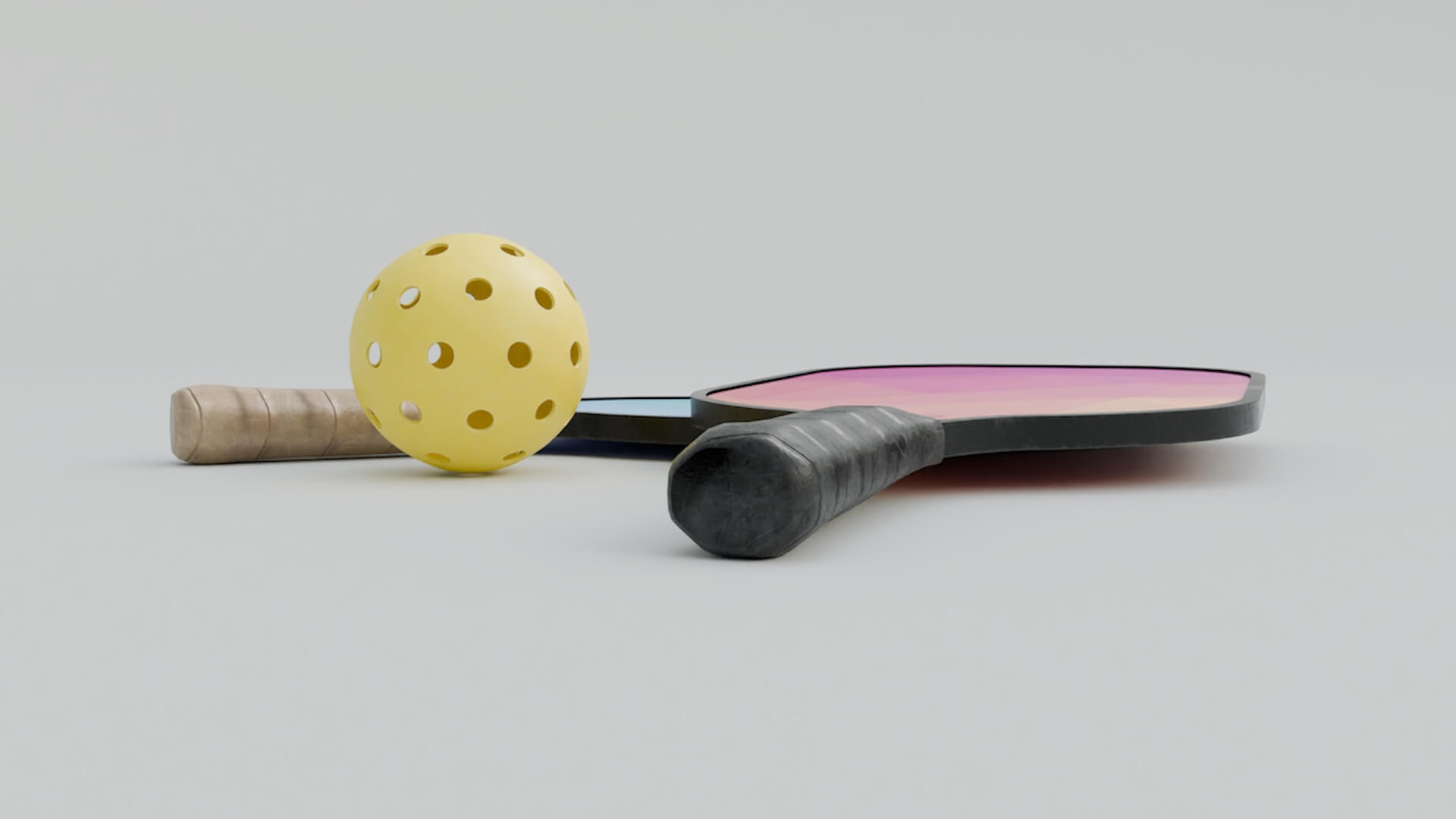 Pickleball Set - Free 3D Model by Desertsage