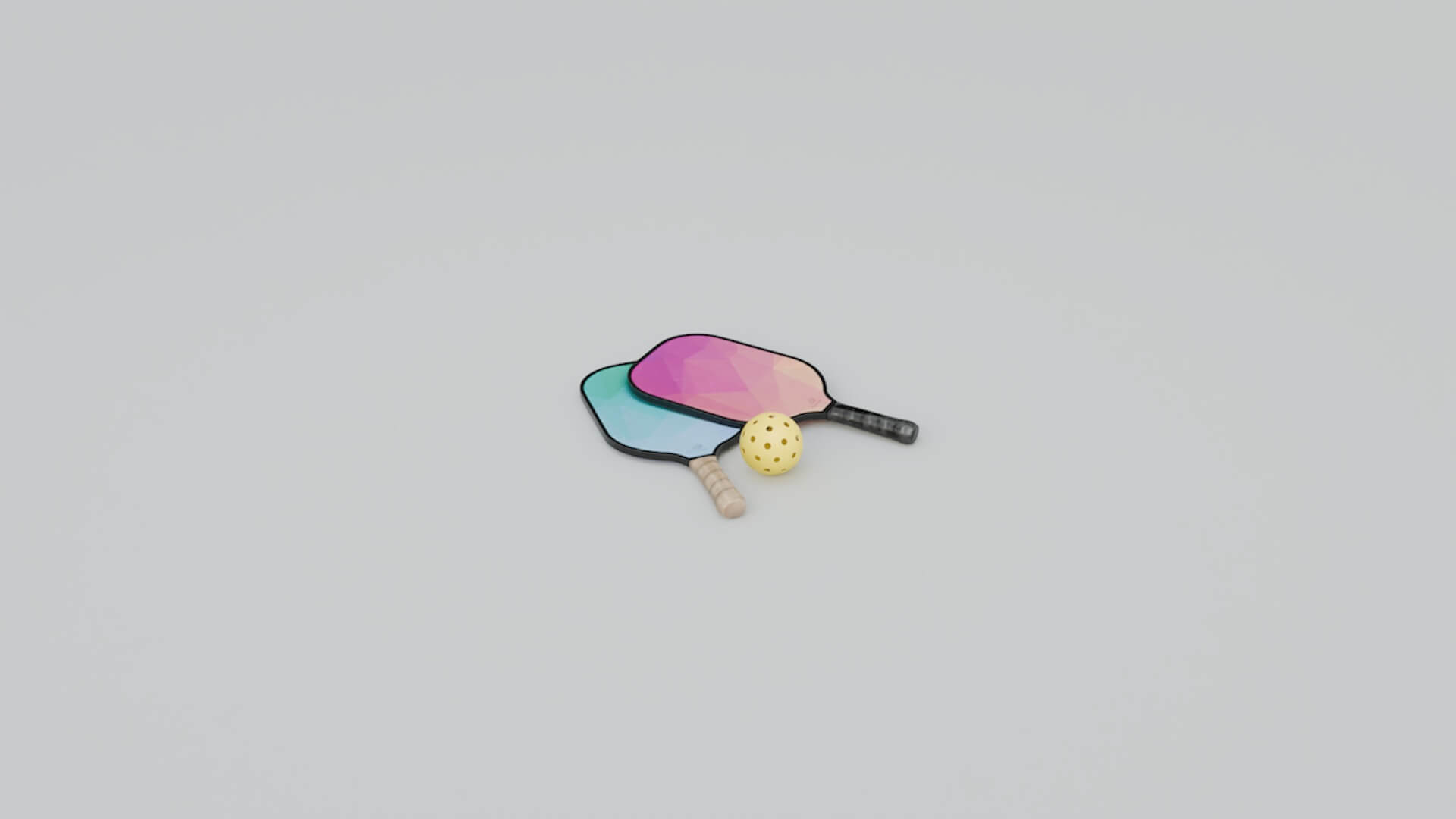 Pickleball Set - Free 3D Model by Desertsage