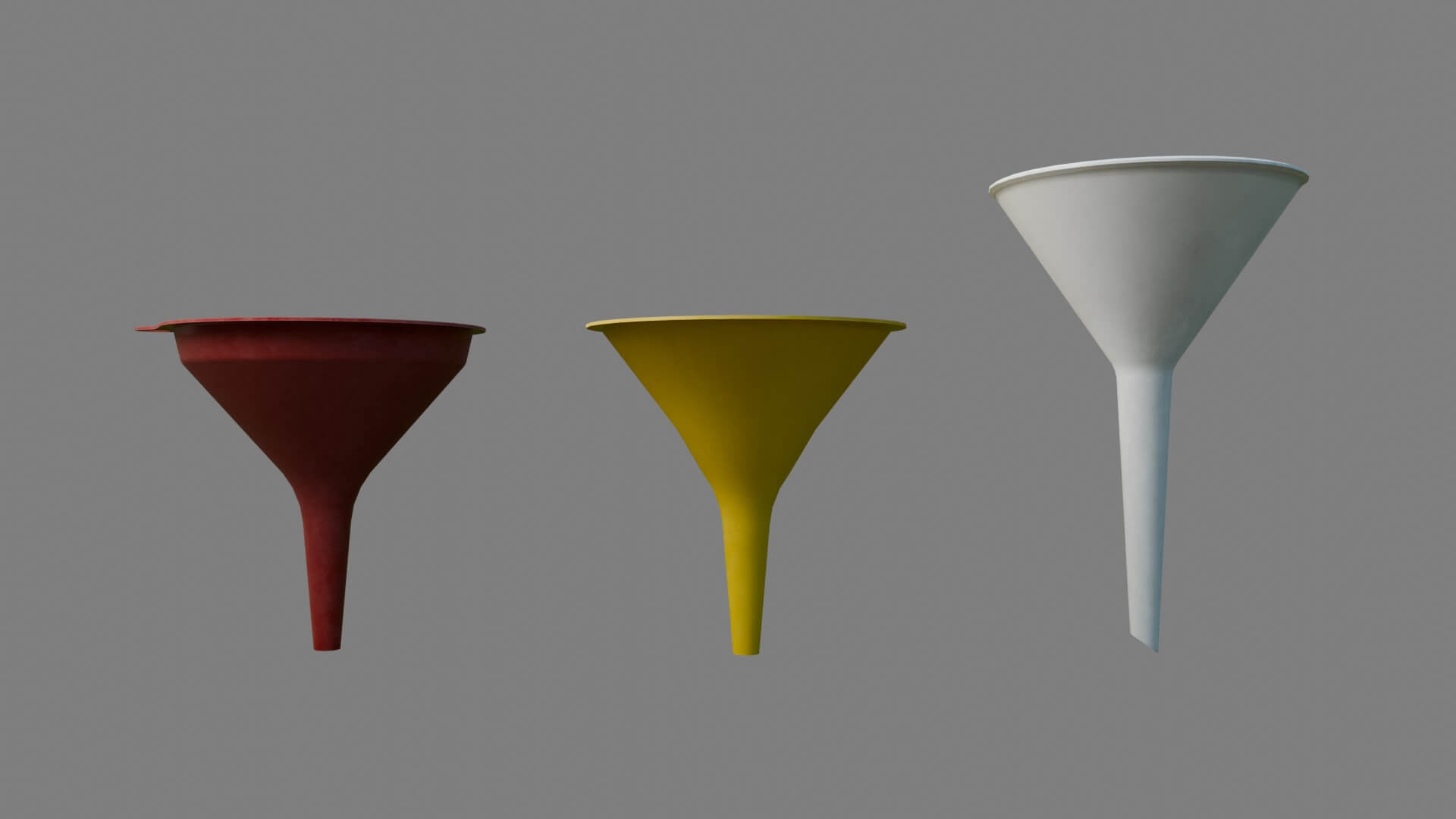 Plastic Funnels - 3D Model by Desertsage