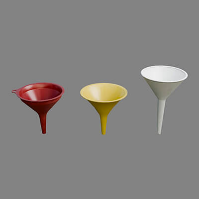 Plastic Funnels - 3D Model by Desertsage