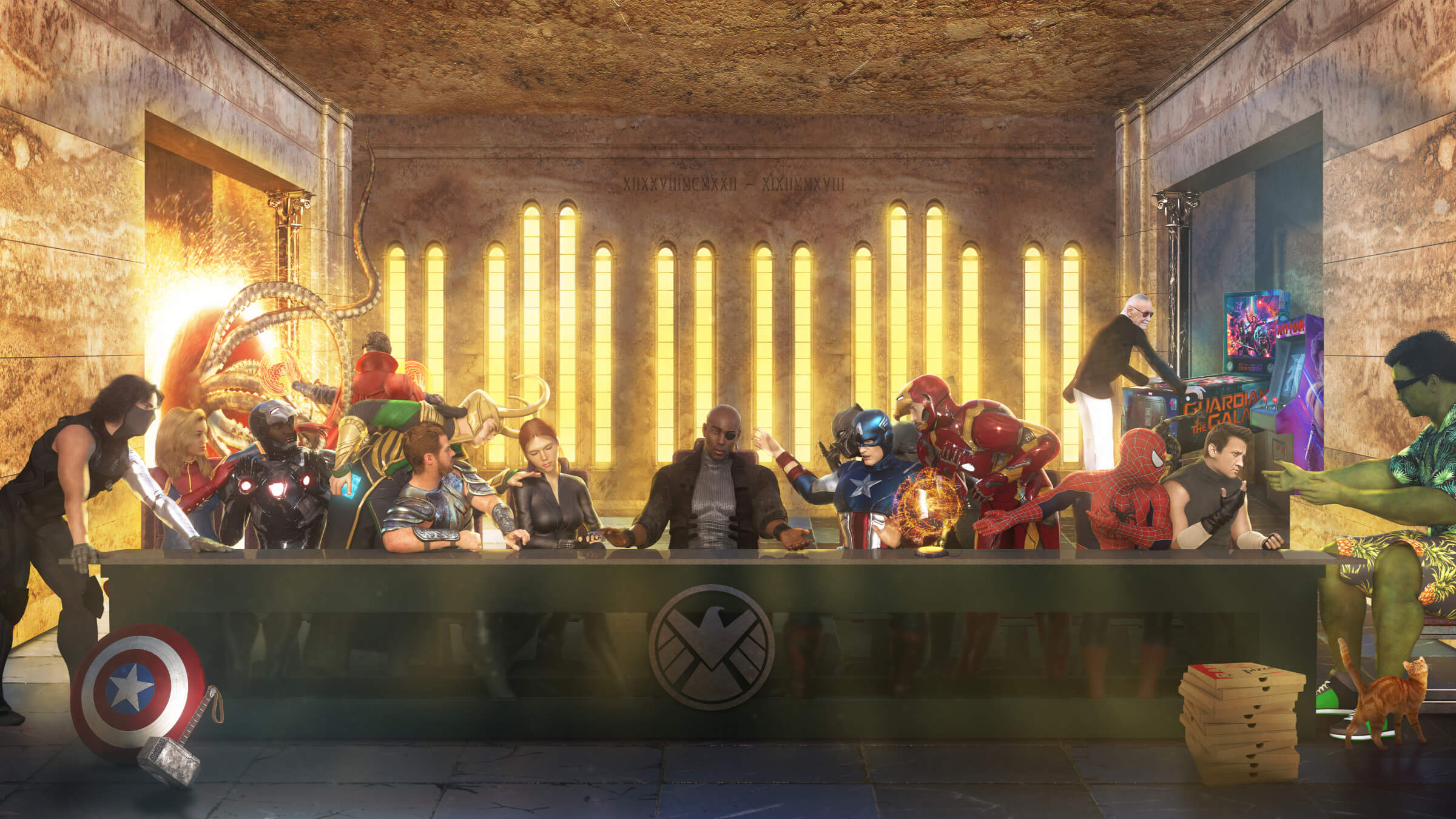 Infinite Supper 3D Render, Digital Art by Design Heretic