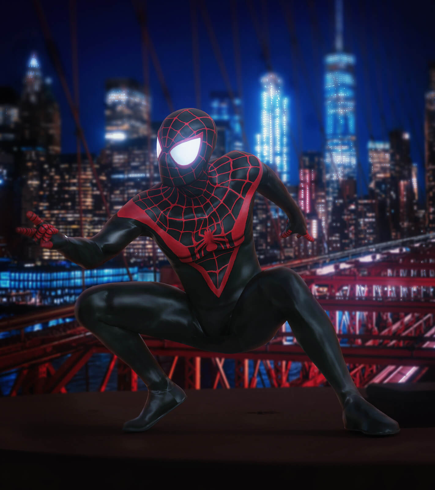 Miles Morales in action 3D Render, Digital Art by Design Heretic