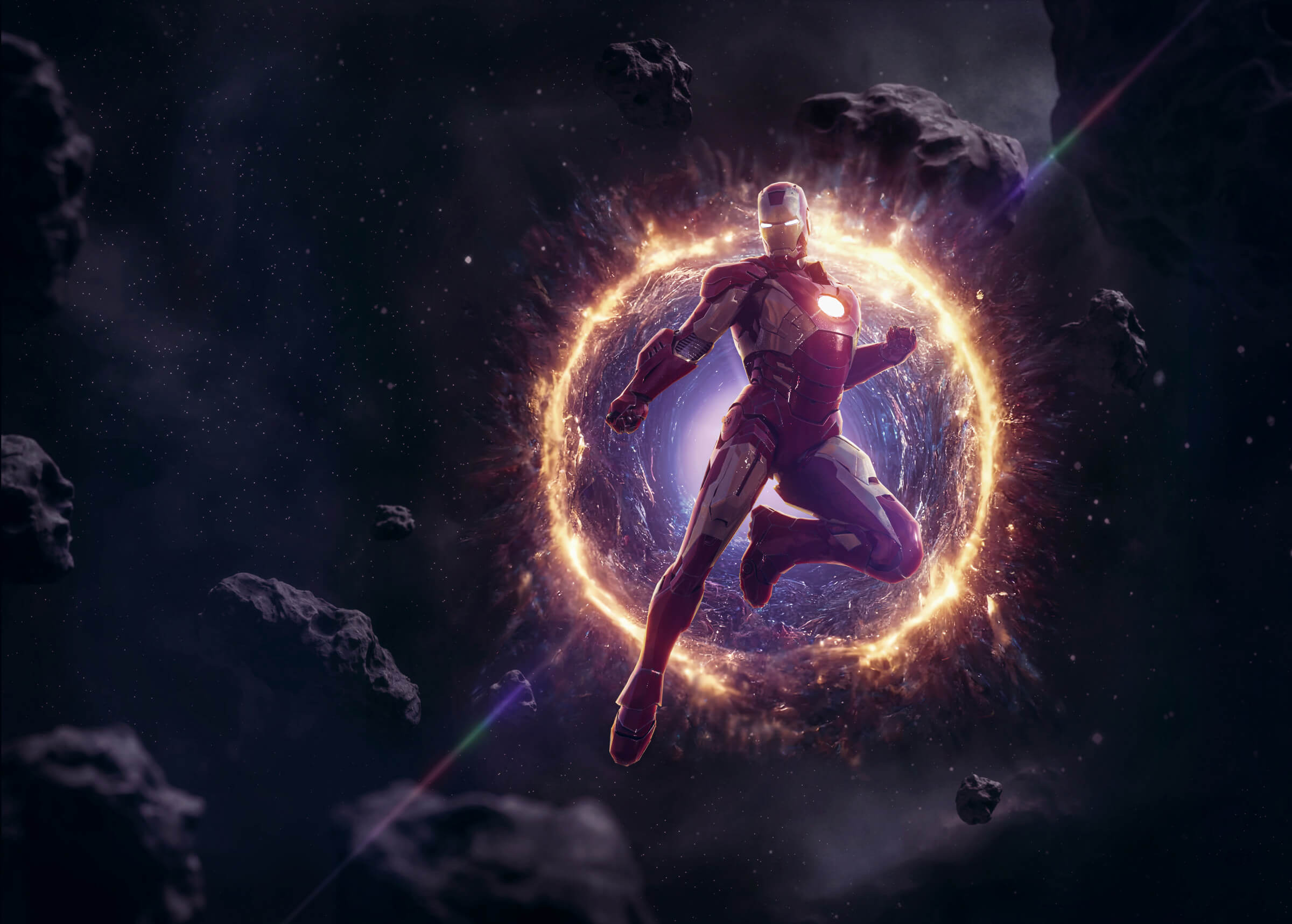 Thru The Wormhole 3D Render, Digital Art by Design Heretic