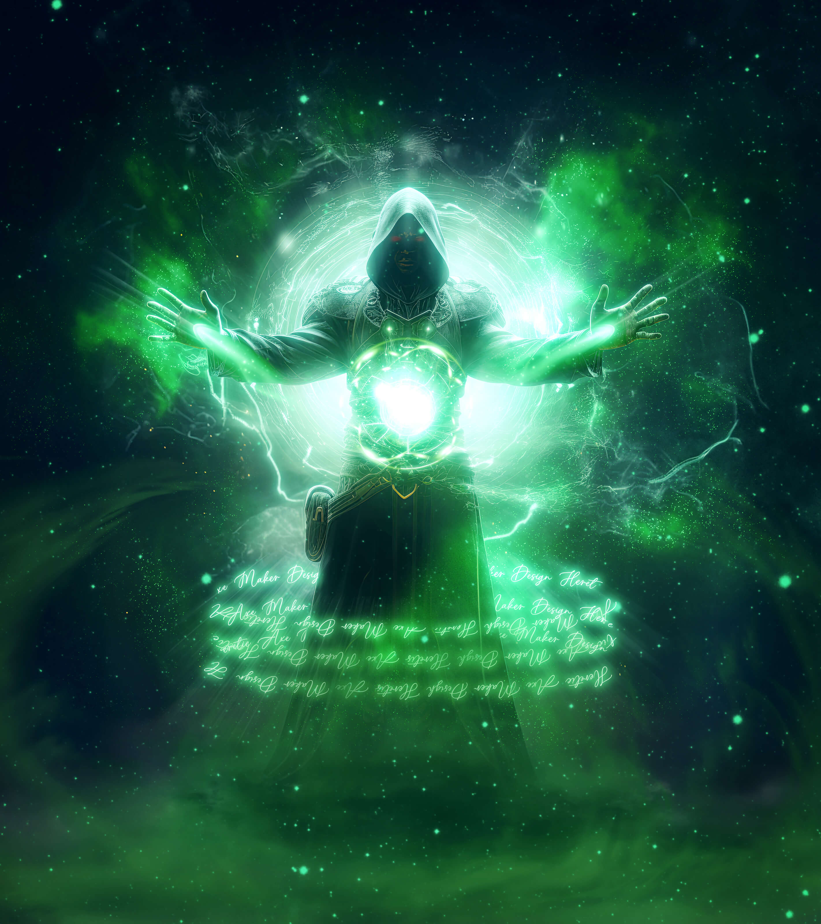 Warock - Unholy Magic 3D Render, Digital Art by Design Heretic