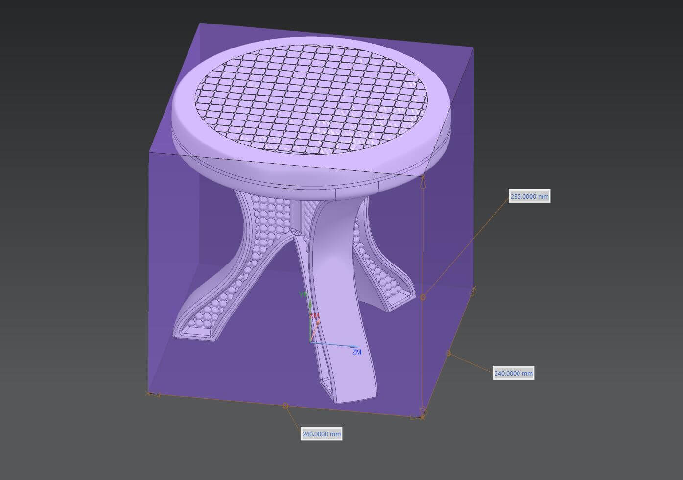 Printable Stool - 3D Model by DESIGNER09
