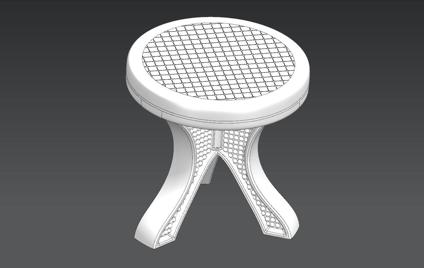 Printable Stool - 3D Model by DESIGNER09