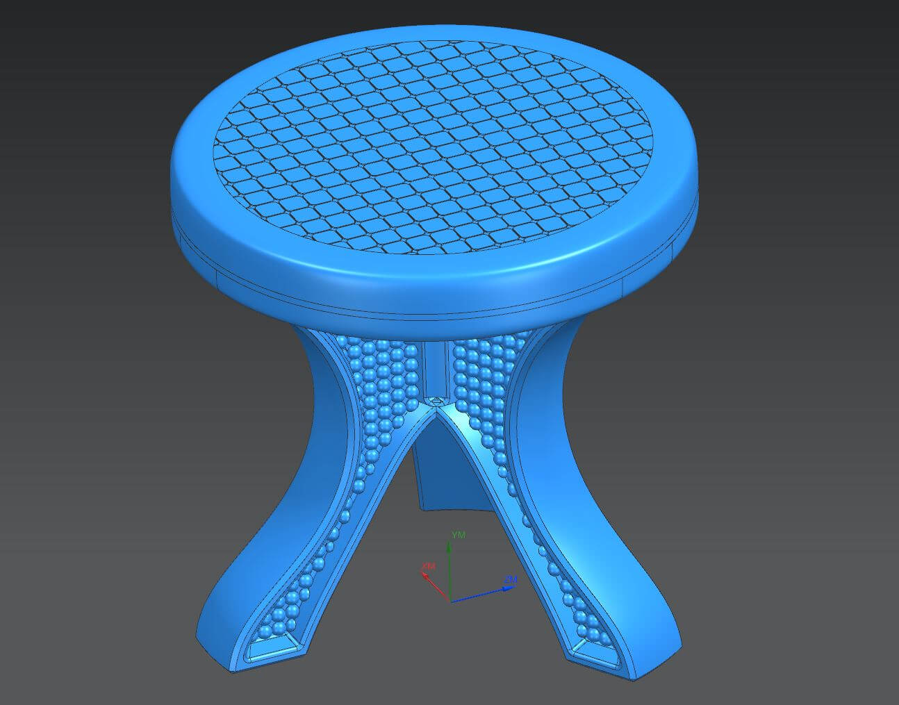 Printable Stool - 3D Model by DESIGNER09